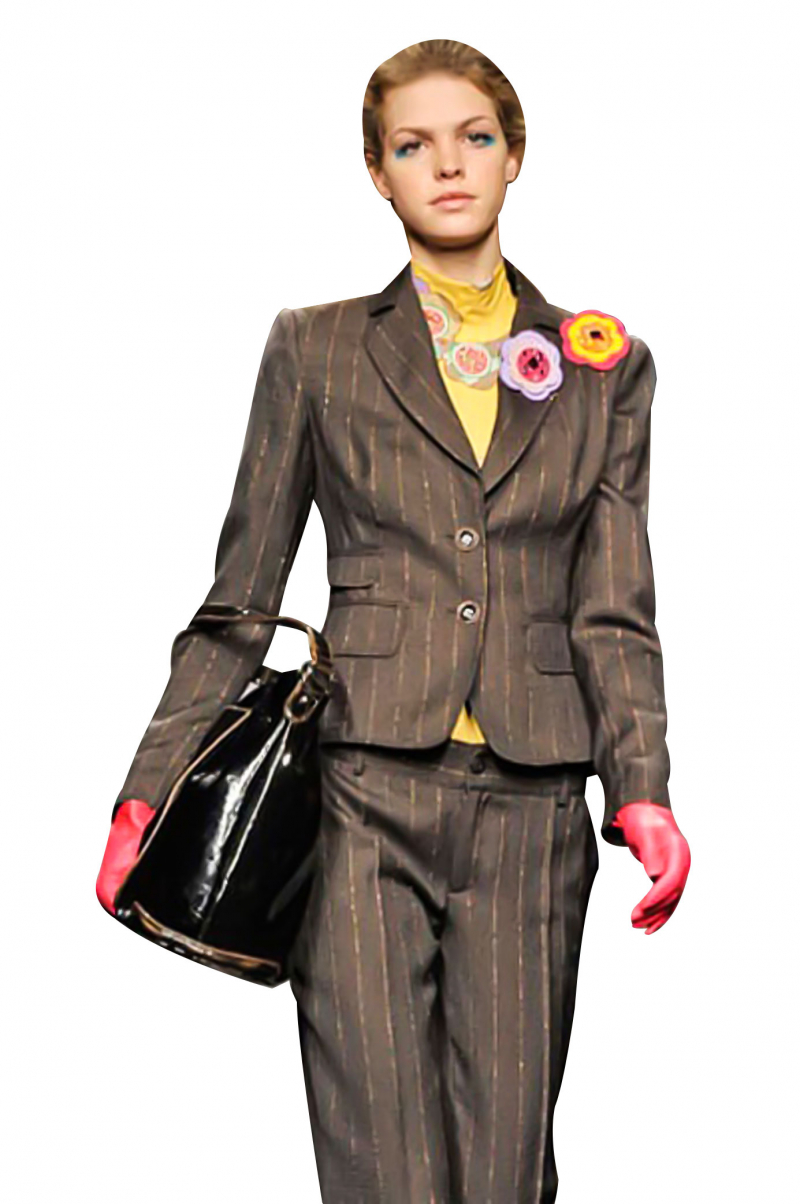 Women's Tailored Brown Wool Suit